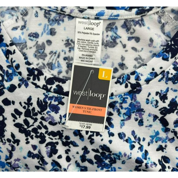 west loop | Tops | West Loop Women Shirt Short Sleeve Size L Color Blue ...